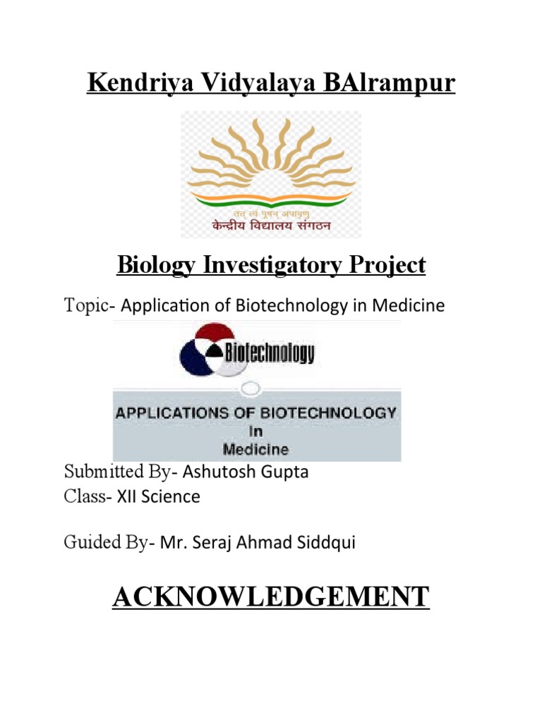 Apllication of Biotechnology in Medicine | PDF | Gene Therapy ...