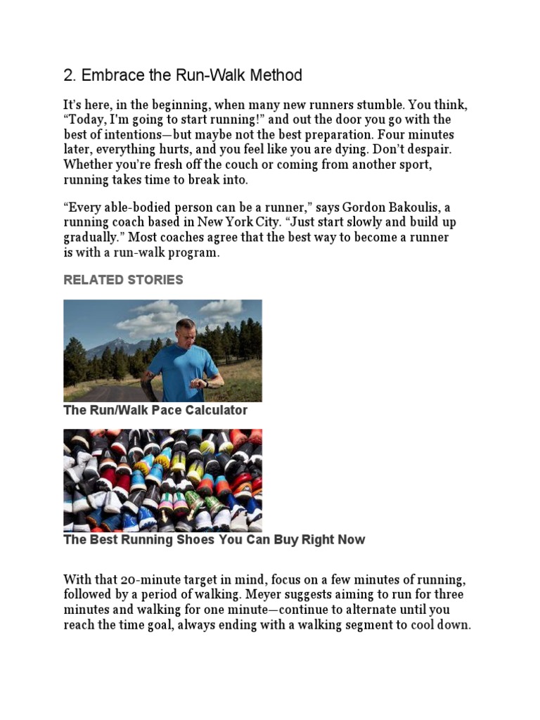 Embrace The Run-Walk Method | PDF | Physical Exercise | Sports