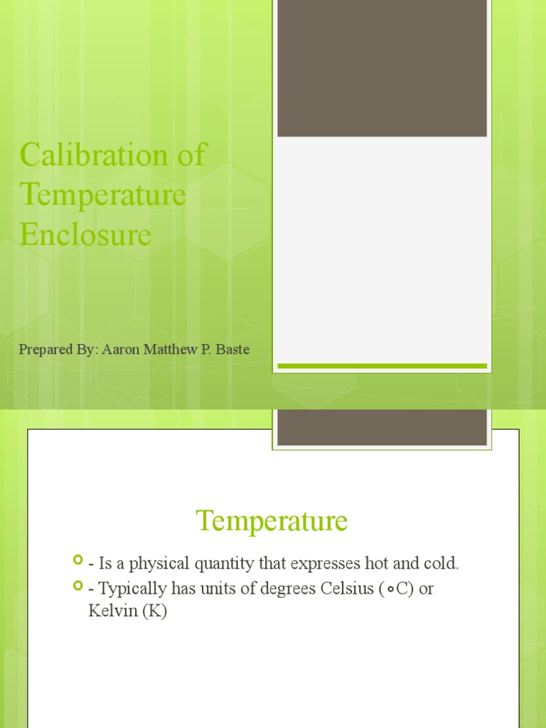 Calibration of Temperature Enclosures | PDF | Technology & Engineering