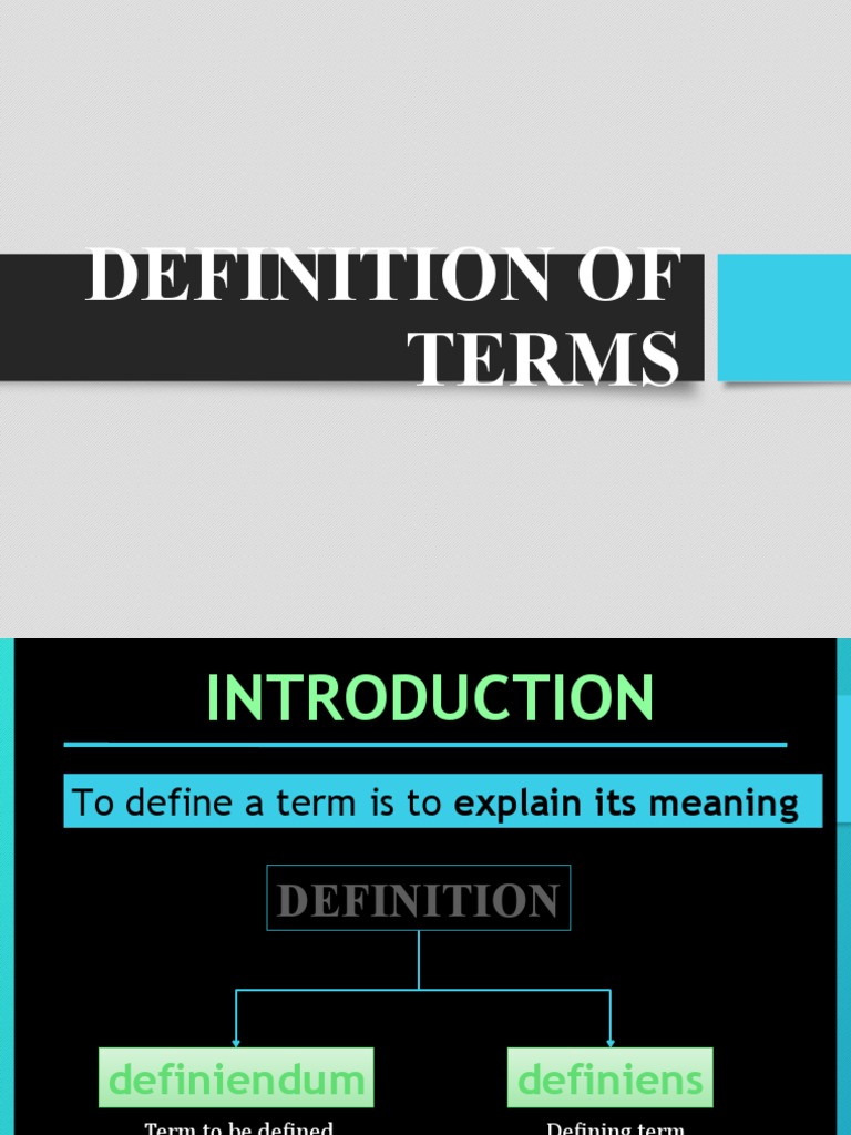 Understanding Definitions and Their Types | PDF