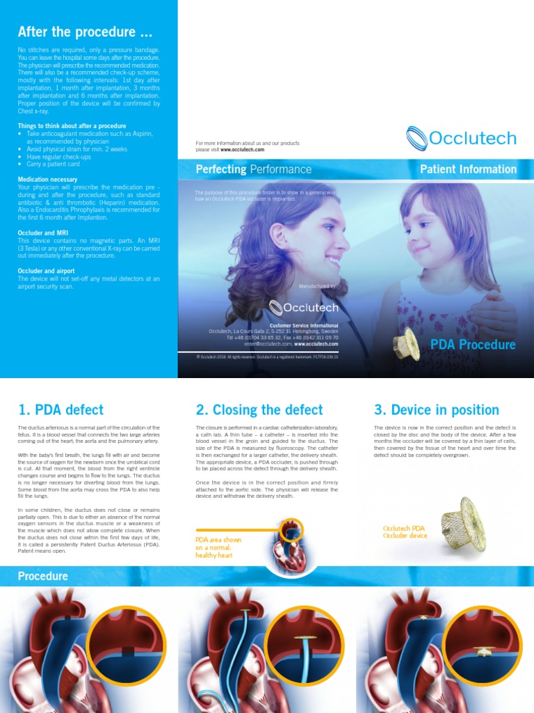 P17F06.036.01 - Occlutech Patient Brochure PDA PDF | PDF | Aorta | Artery