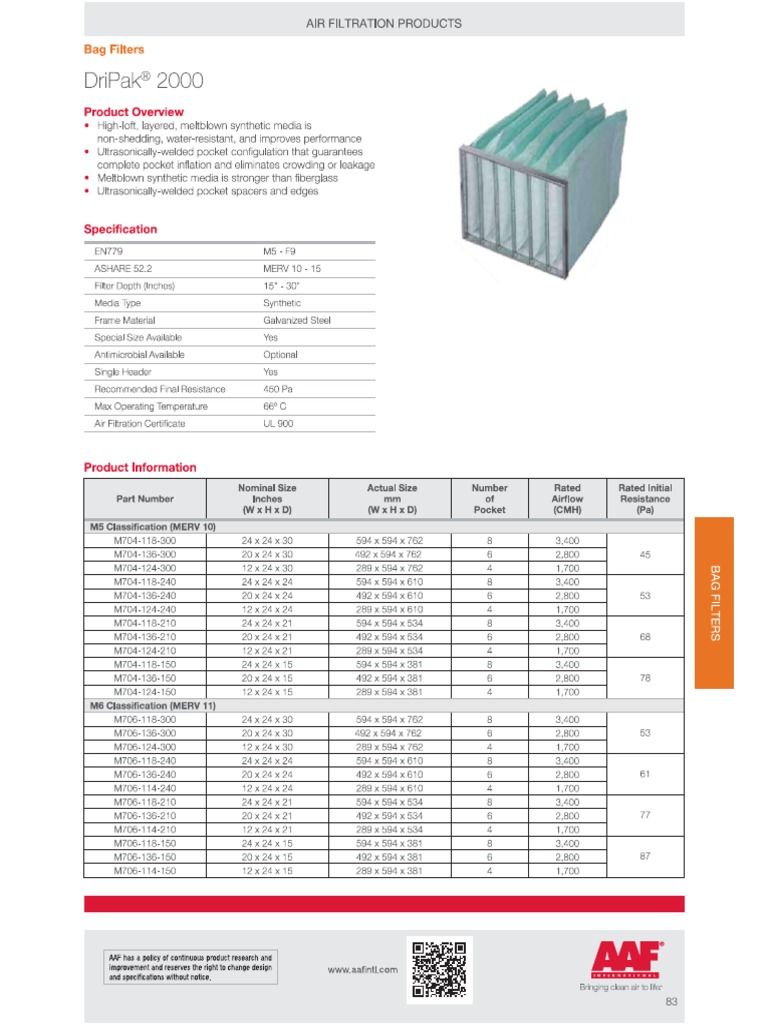 Bag Filter Catalogue | PDF