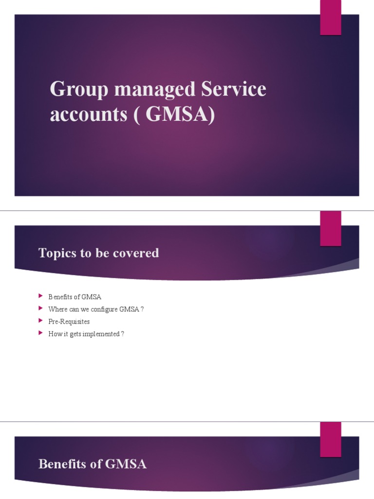 Group Managed Service Accounts | PDF | Computers