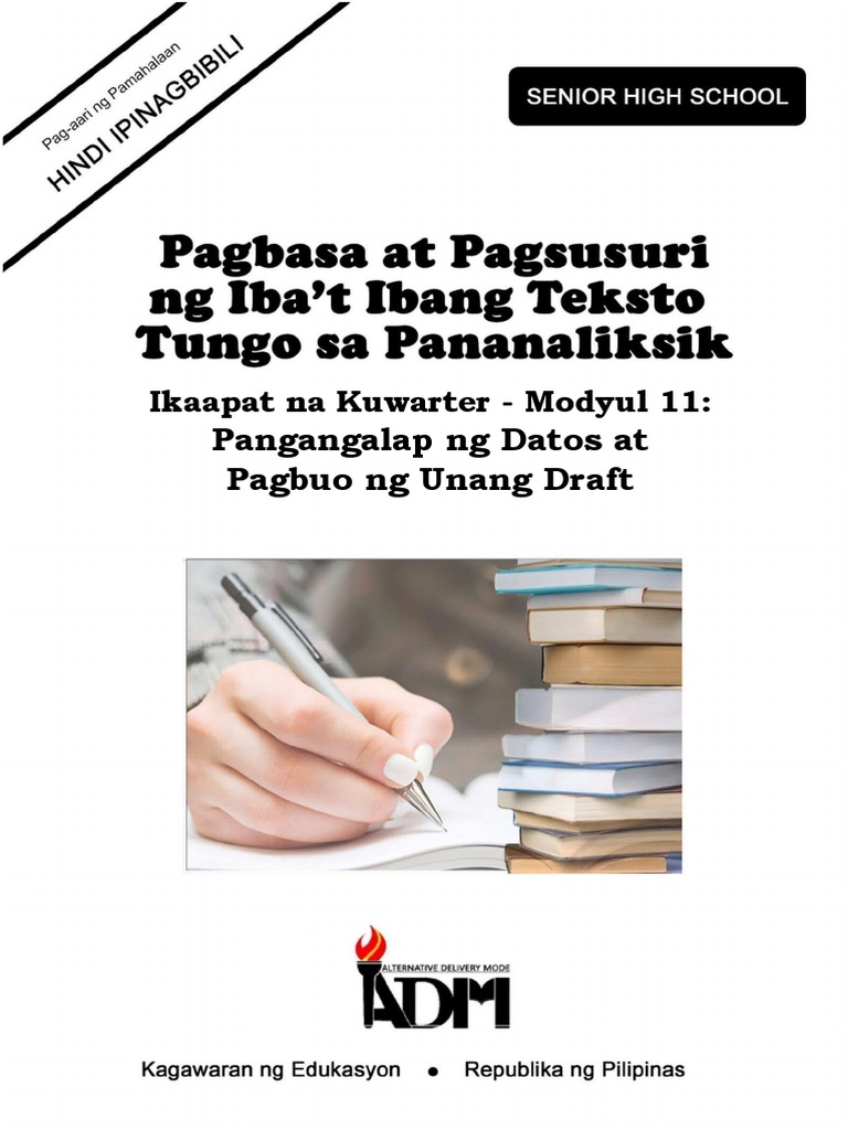 Pagbasa11 - Q3 - Mod11 - Pangangalap NG Datos at Pagbuo - v3 | PDF