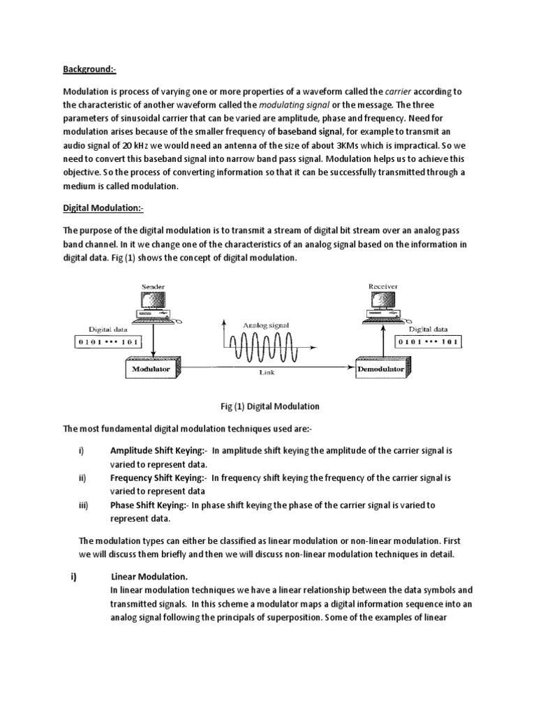 Gaussian Minimum Shift Keying Pdf Modulation Broadcast Engineering