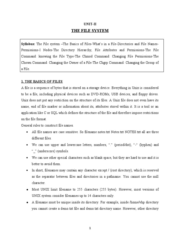 Usp Unit-2 | PDF | Filename | Computer File