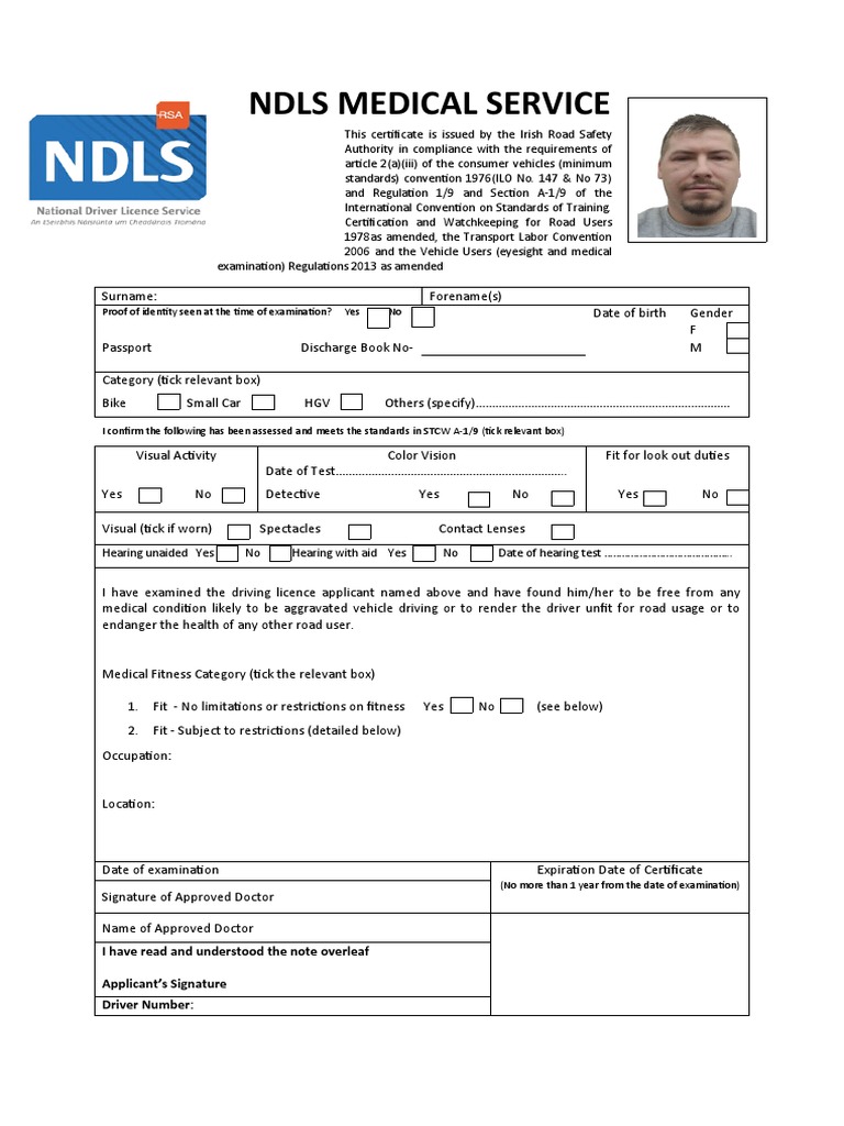 Ireland Medicals Certificate | PDF | Driver's License | Vehicles