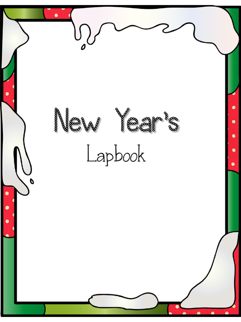 New Year Lapbook 1 BW | PDF