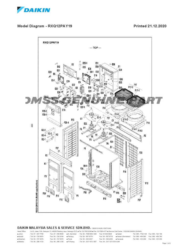 Daikin Print Tech Diagram | PDF