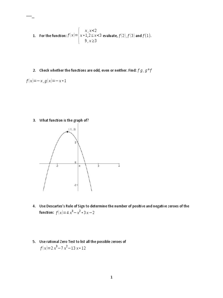 Pre-Cal Final Exam | PDF | Trigonometric Functions | Sine