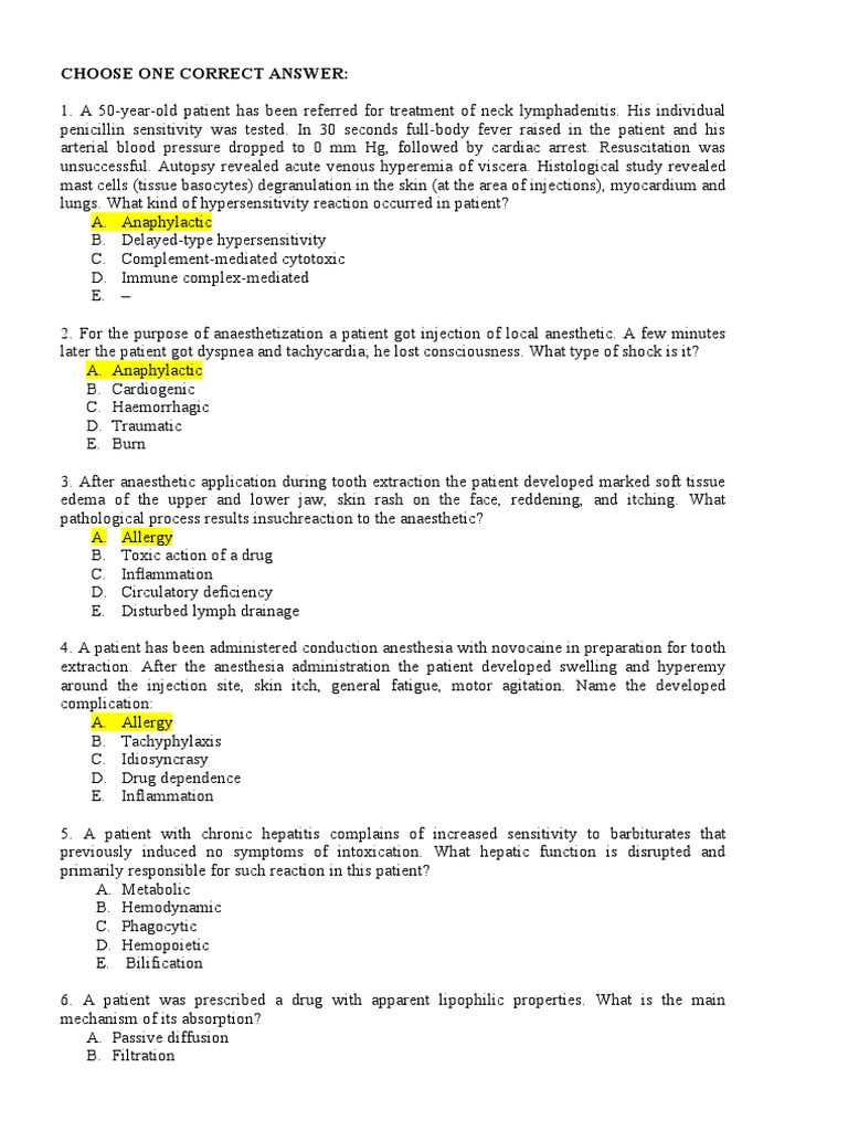 MCQ Base For Final Exam Preparation | PDF | Acetylcholine | Anesthesia