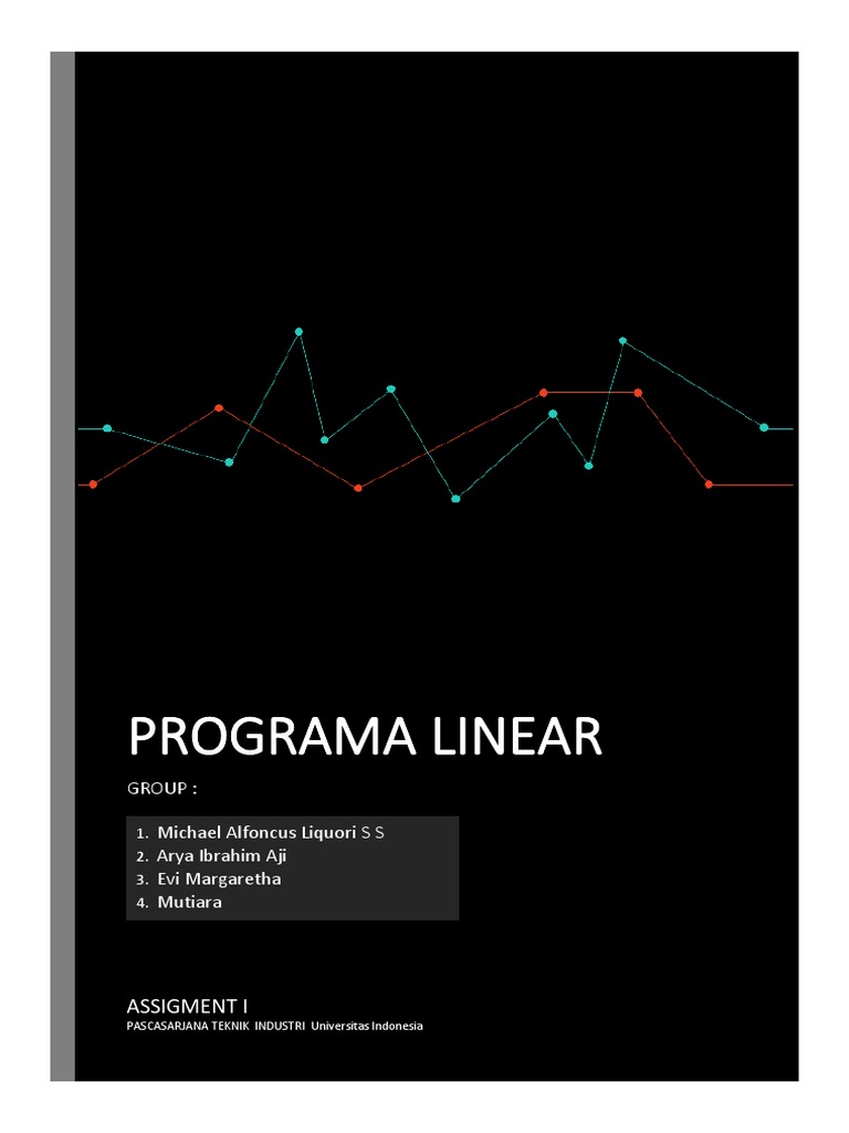 Assigment Program Linear | PDF | Mathematical Optimization | Algorithms