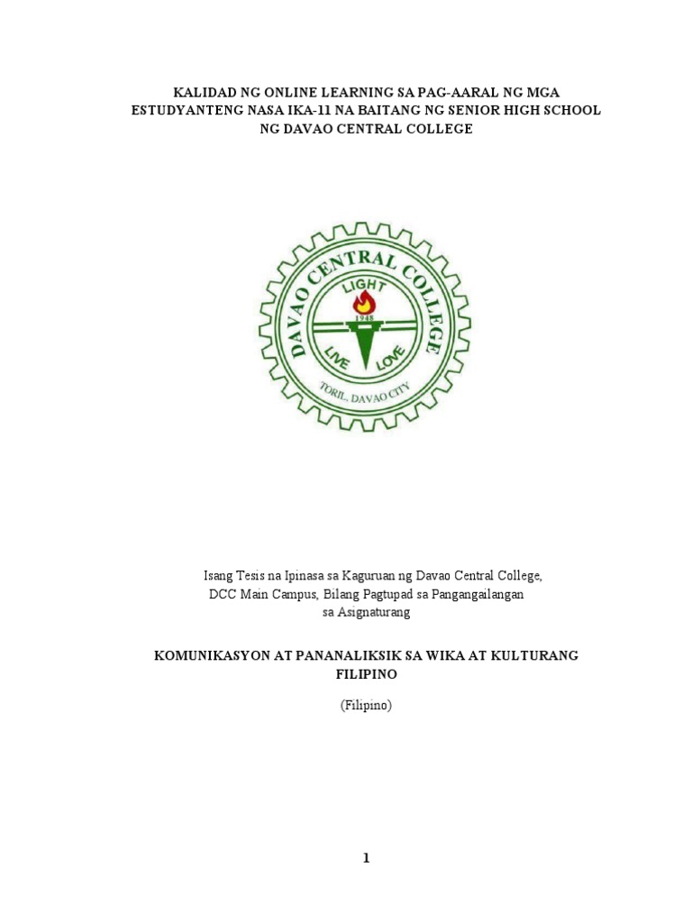 Filipino PT. TESIS | PDF