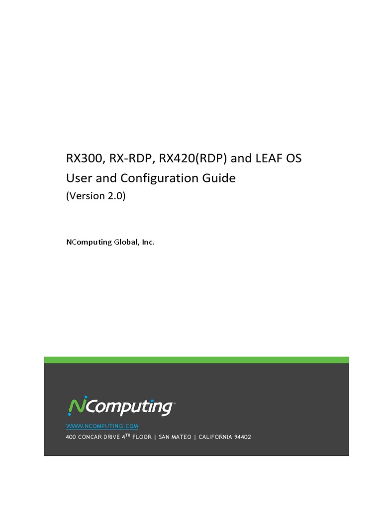 User Manual - RX Series and LEAF OS - Configuration Guide - (EN ...