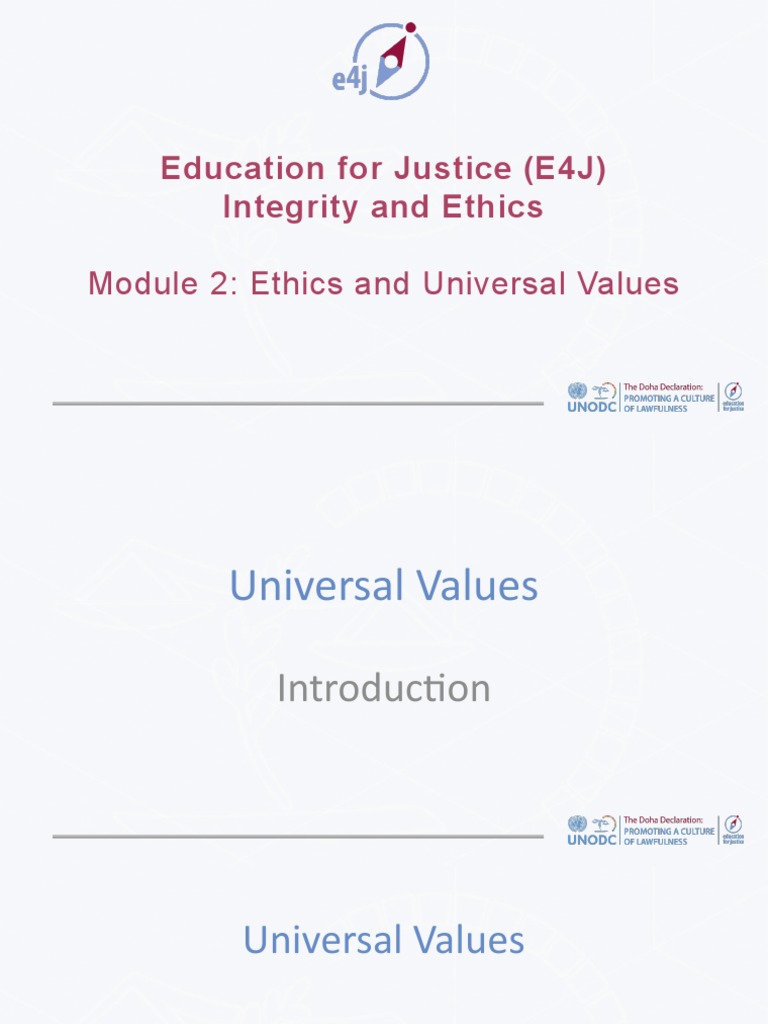 Understanding Universal Values and Ethics | PDF
