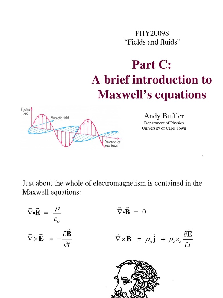 Part C: A Brief Introduction To Maxwell's Equations: PHY2009S "Fields ...