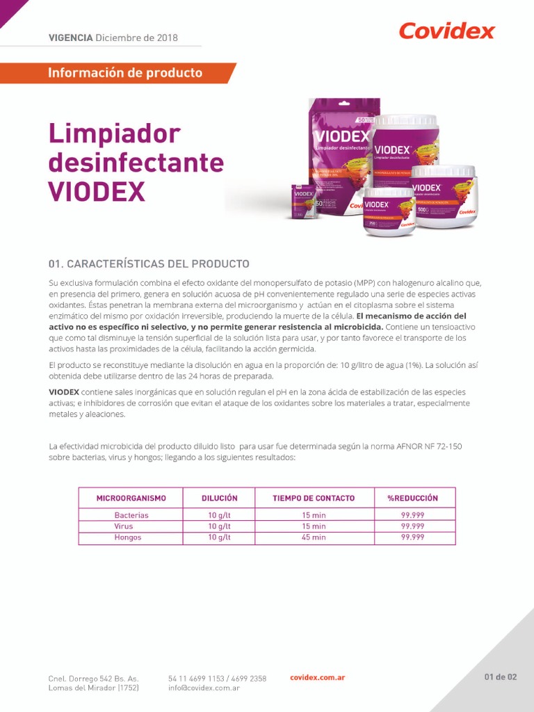 Ficha Covidex Viodex | PDF
