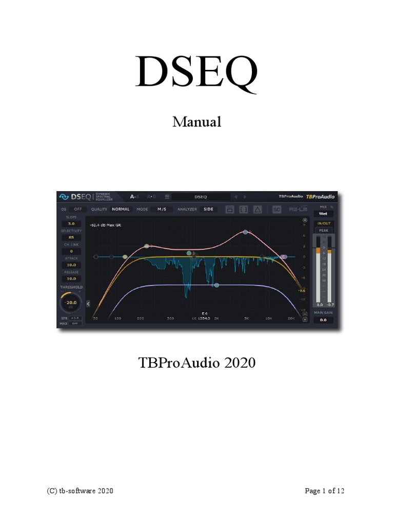 Manual: (C) Tb-Software 2020 Page 1 of 12 | PDF | Equalization (Audio) | Signal Processing