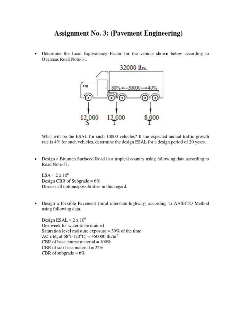 Assignment No. 3 (Pavement Engineering) | PDF