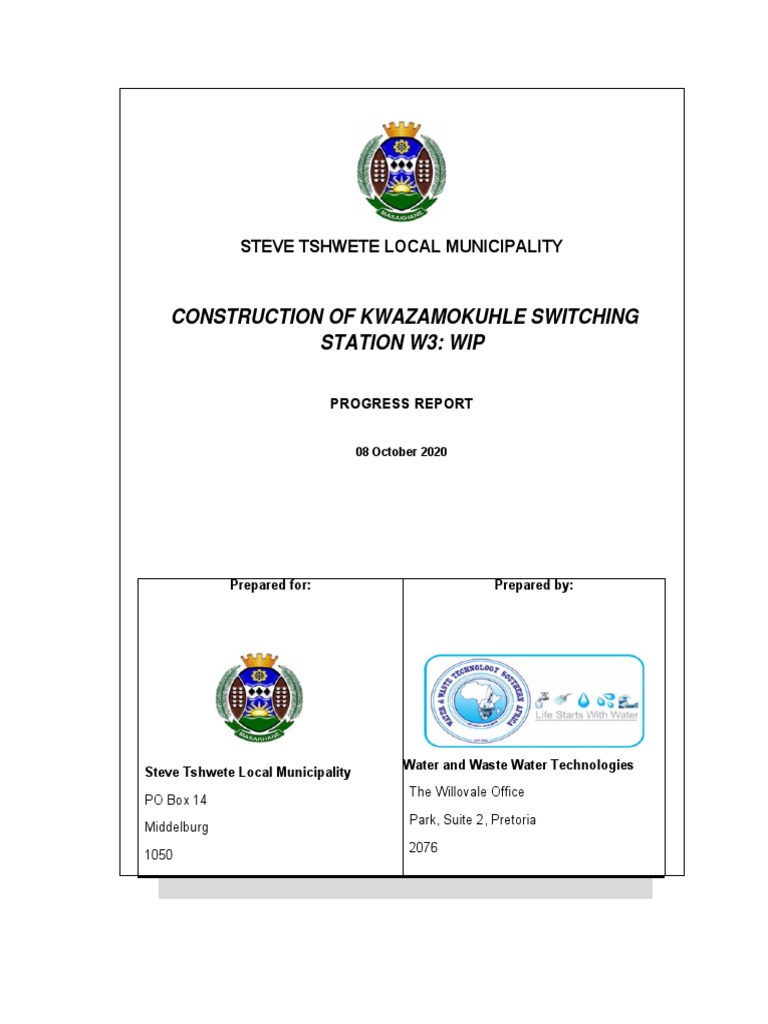 Progress Report 1 - Substation Construction | PDF | Economic Sectors ...