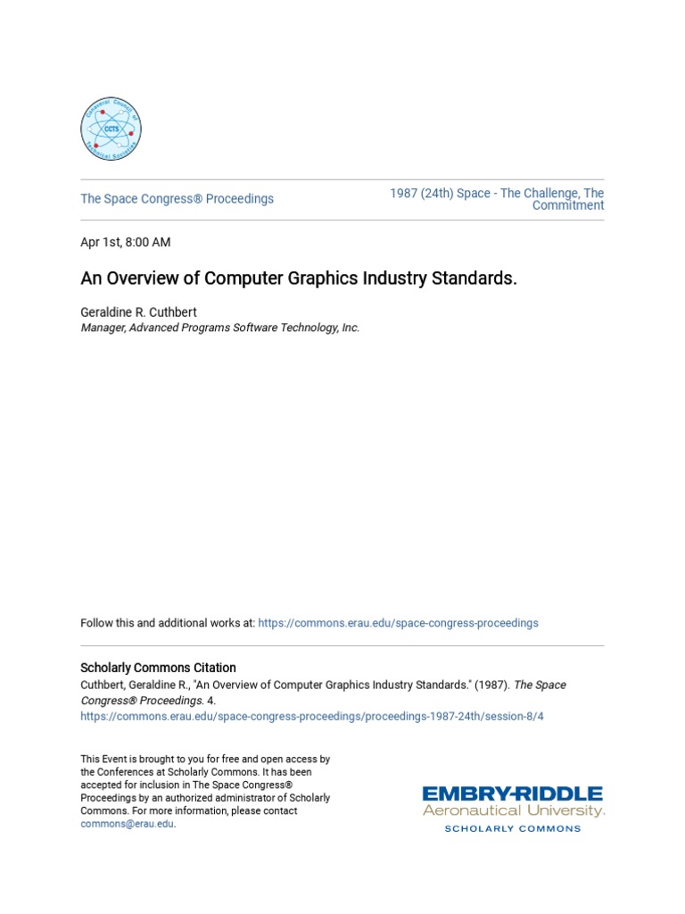 An Overview of Computer Graphics Industry Standards. | PDF | Osi Model ...