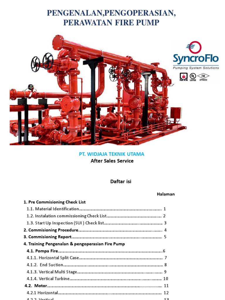 Fire Pump Operation and Maintenance Guide | PDF | Pump | Valve