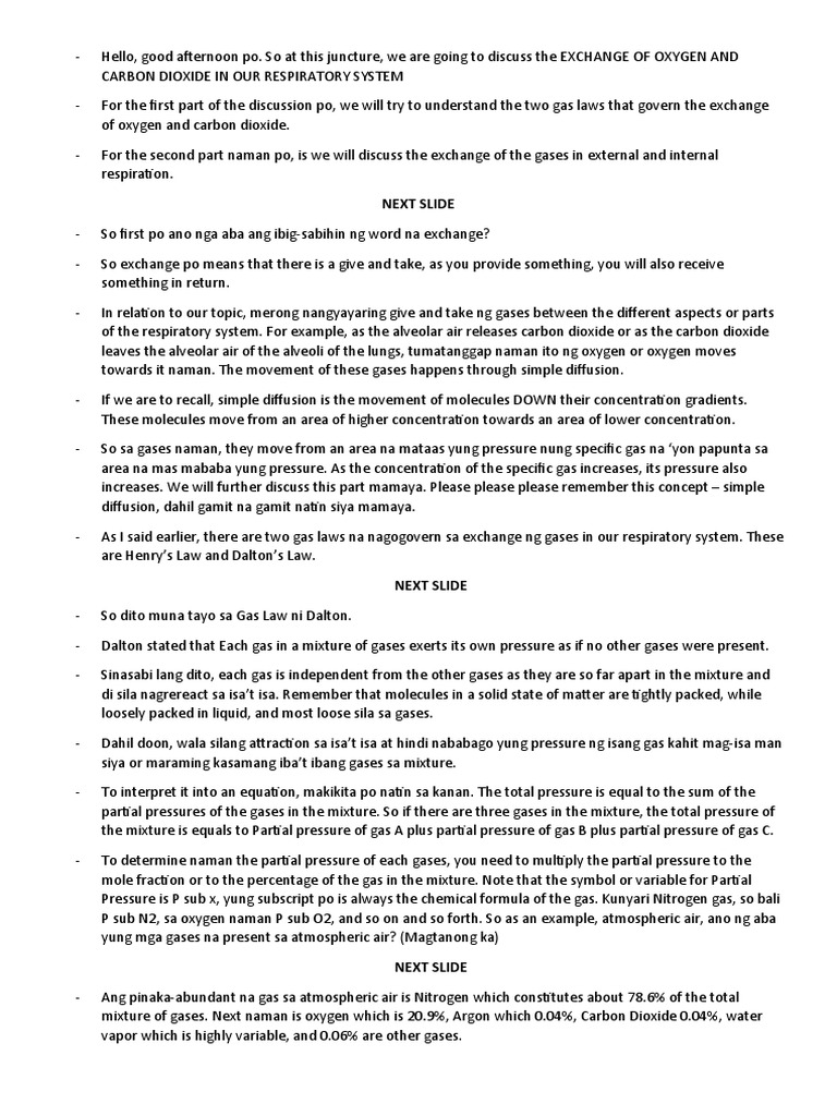 Reporting Script | PDF | Respiratory System | Lung