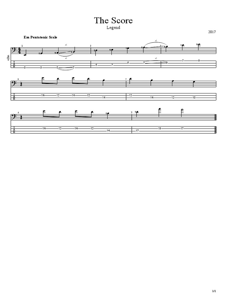 The Score - Legend (Bass) | PDF