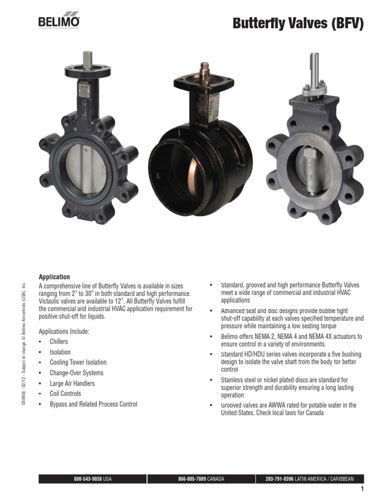 BFV Tech Doc | PDF | Valve | Hydraulics