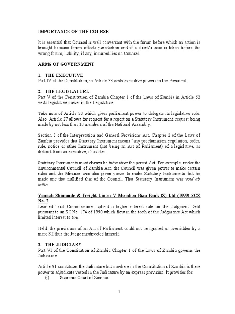 Eric Silwamba's Notes | PDF | Supreme Courts | Judge