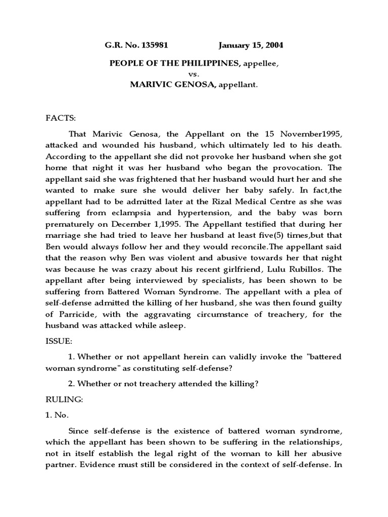 G.R. No. 135981 January 15, 2004 People of The Philippines, Appellee ...