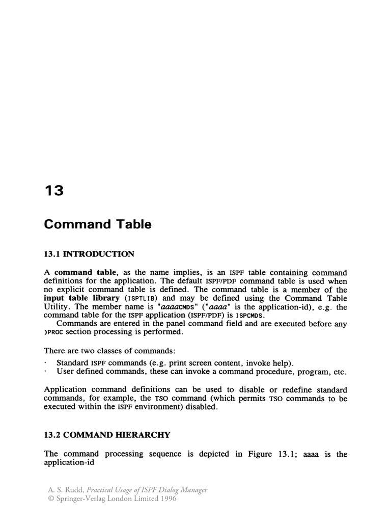 Command Table: Command Table, As The Name Implies, Is An Input Table ...