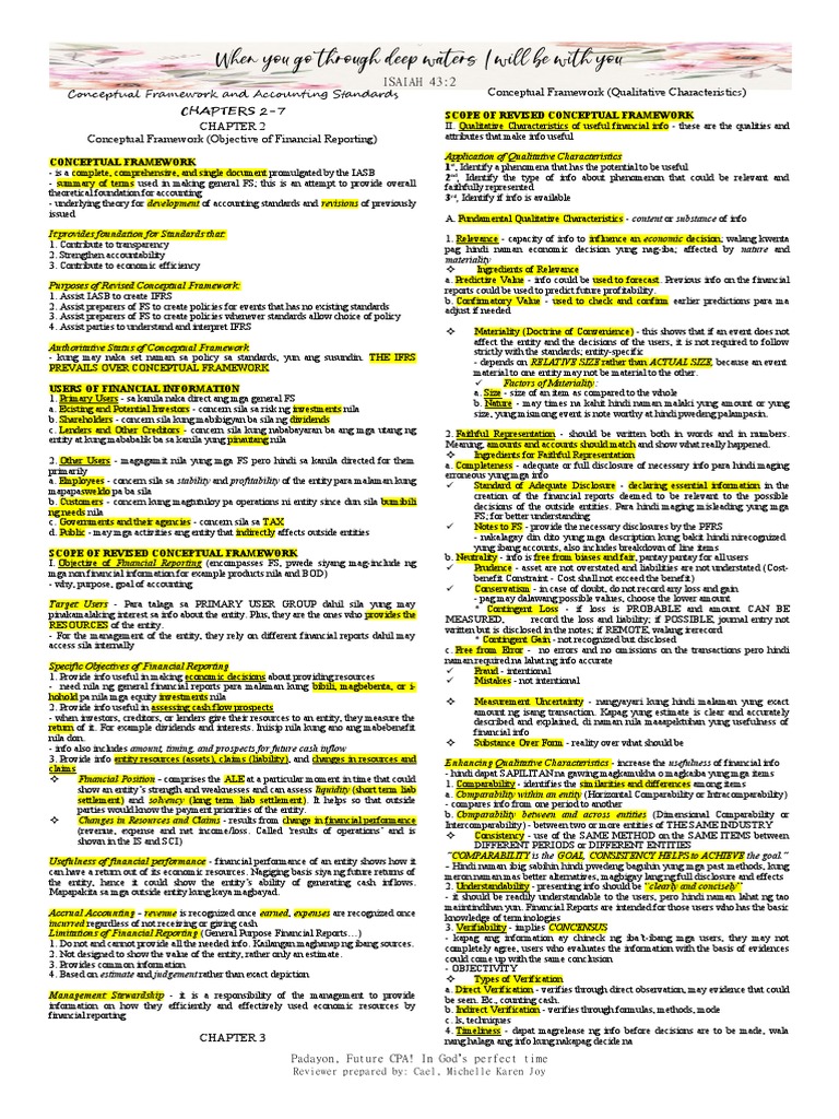 CFAS Chapter 2-7 Conceptual Framework | PDF | Historical Cost ... CFAS Chapter 2-7 Conceptual Framework | PDF | Historical Cost ...