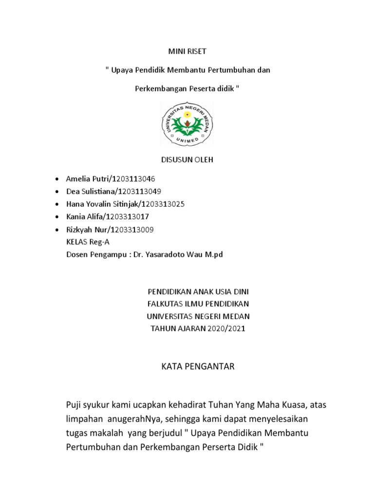 MINI RISET-Ppd | PDF | Karier & Perkembangan | Pengembangan Diri