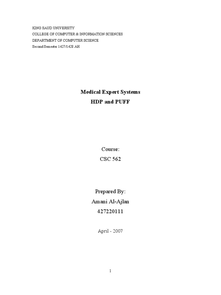 Medical Expert System | PDF | Medical Diagnosis | Expert