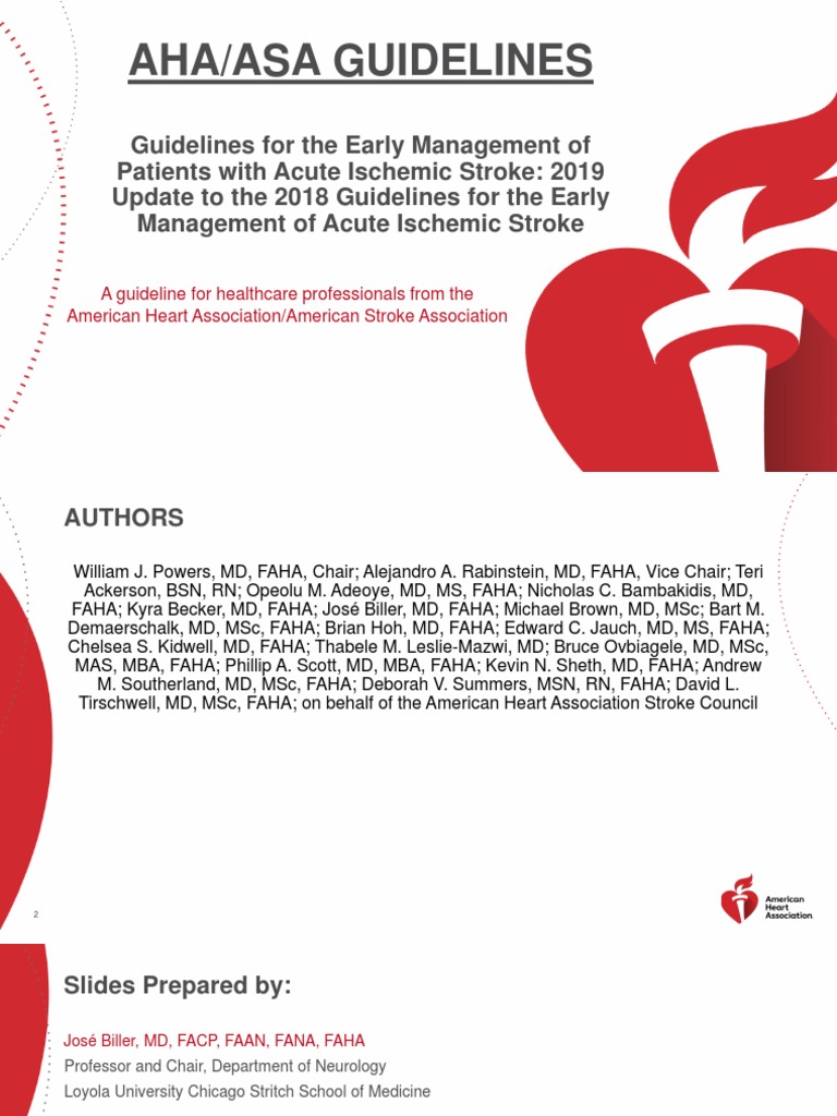 AHA ASA Guidelines 2019 PDF | PDF | Stroke | Emergency Medical Services