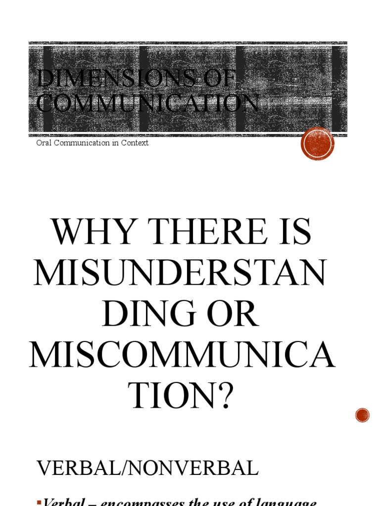 DImensions of Communication | PDF