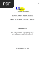 Manual de Organizacion y Funciones C.M. | PDF | Laboratorios | Historial médico