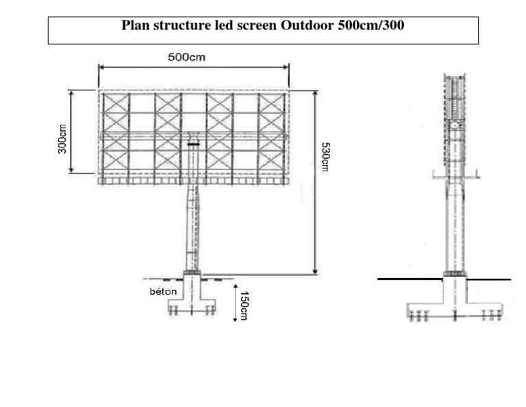 Plan Structure Led Screen Outdoor 1 | PDF