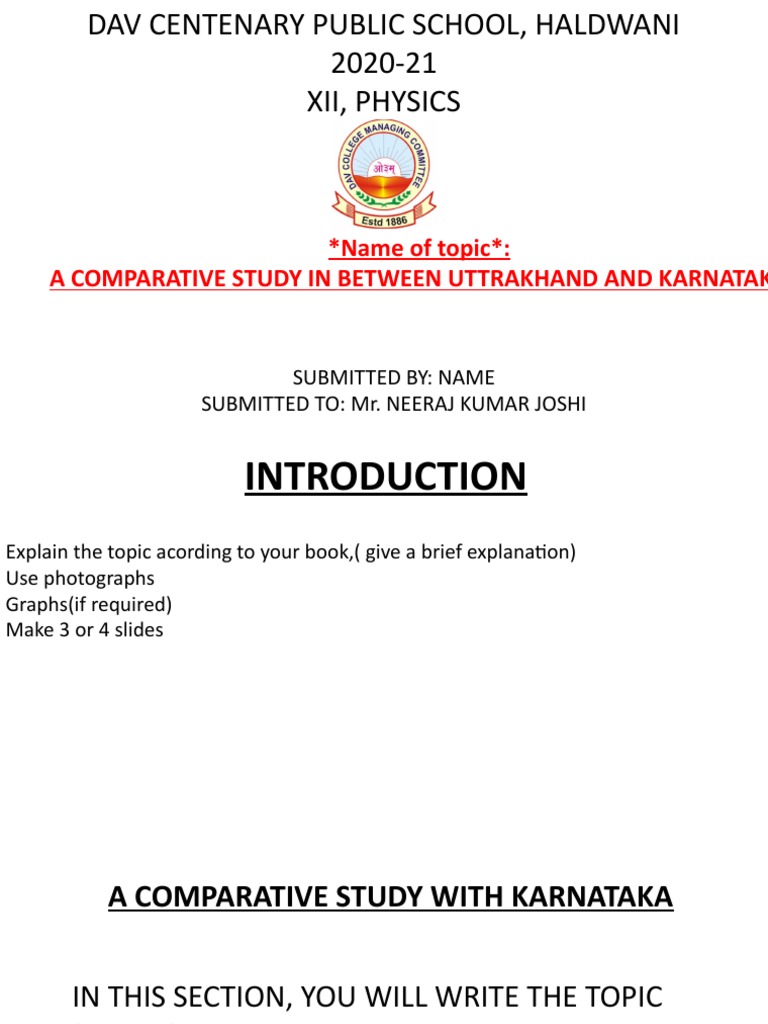 Comparative Study Between Uttarakhand and Karnataka | PDF