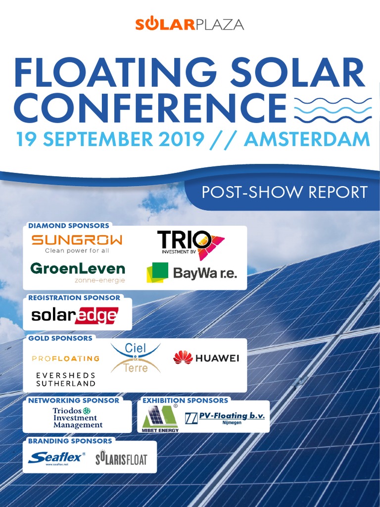 Floating Solar Conference 2019 - Post-Show Report PDF | PDF | Renewable ...