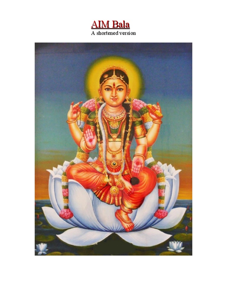 Sri Bala | PDF | Hindu Literature | Spirituality