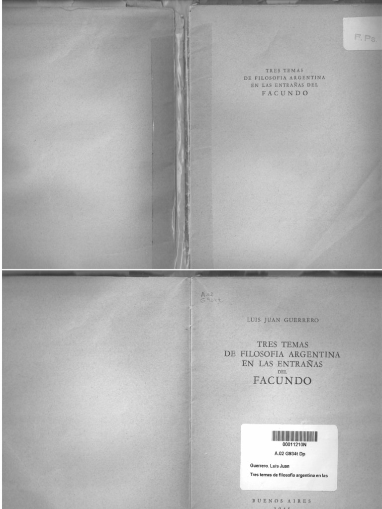 LJGuerrero Tres Temas de Filosofìa Argentina en Las Entrañas Del Facundo PDF | PDF