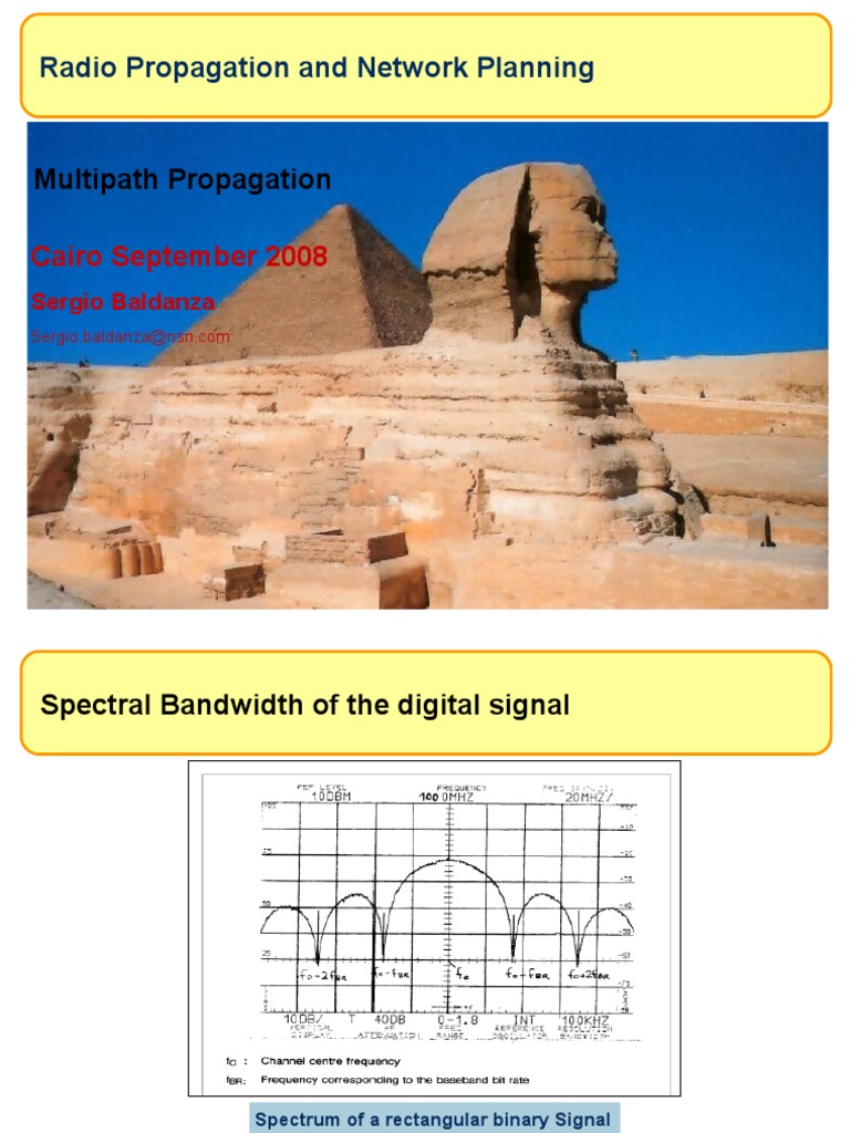 Radio Propagation and Network Planning | PDF | Bandwidth (Signal Processing) | Modulation