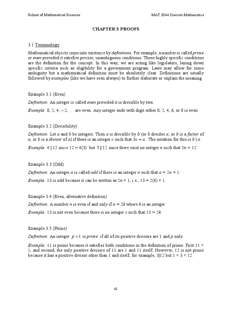 School of Mathematical Sciences MAT 3044 Discrete Mathematics | PDF ...