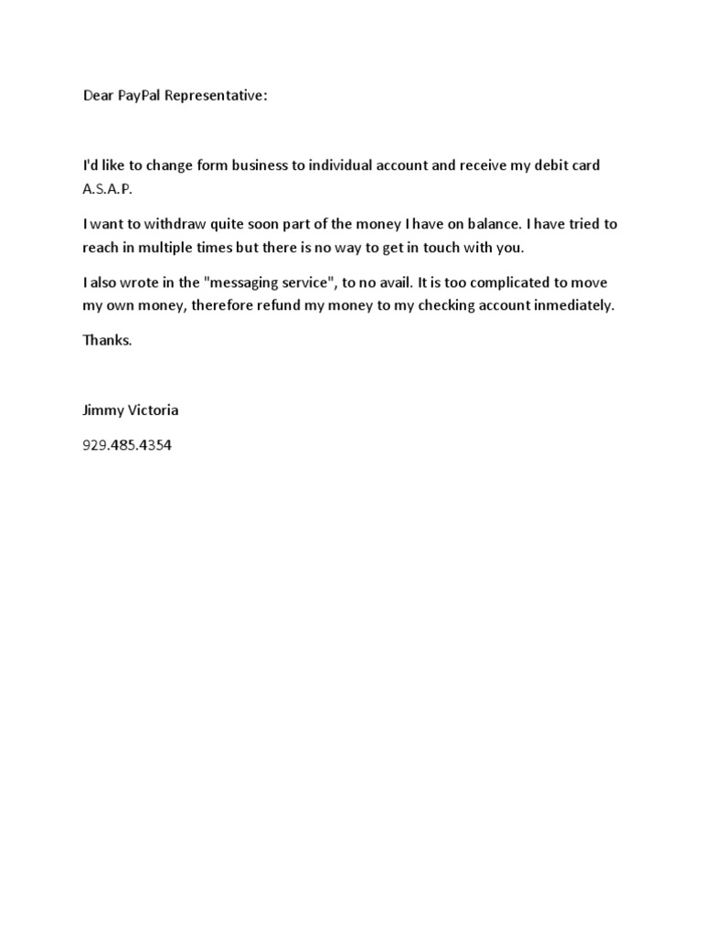 Paypal Letter PDF | PDF