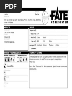 Fate Core Character Sheet | PDF
