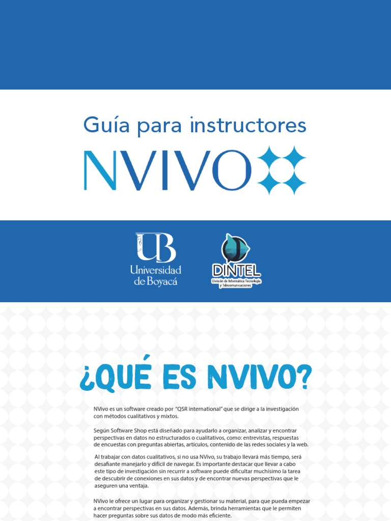 Guía de Uso de NVivo para Instructores | PDF | Archivo de computadora ...
