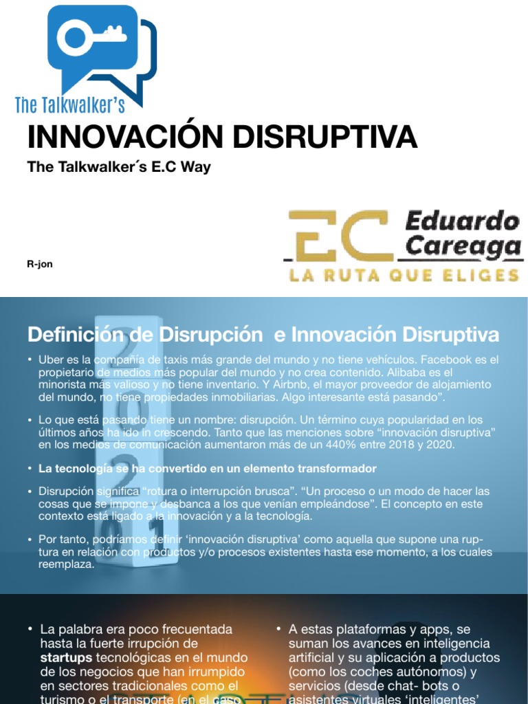 Introducción A La Innovación Disruptiva | PDF | Internet de las Cosas | Inteligencia artificial
