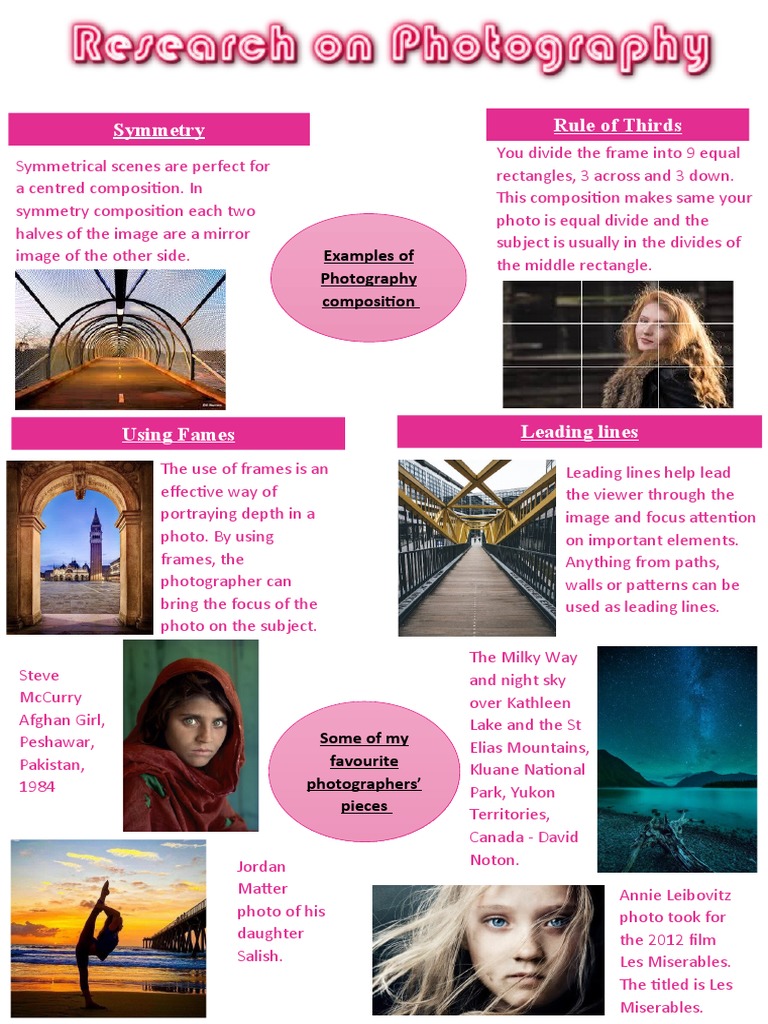Research On Photography | PDF | Composition (Visual Arts) | Crafts